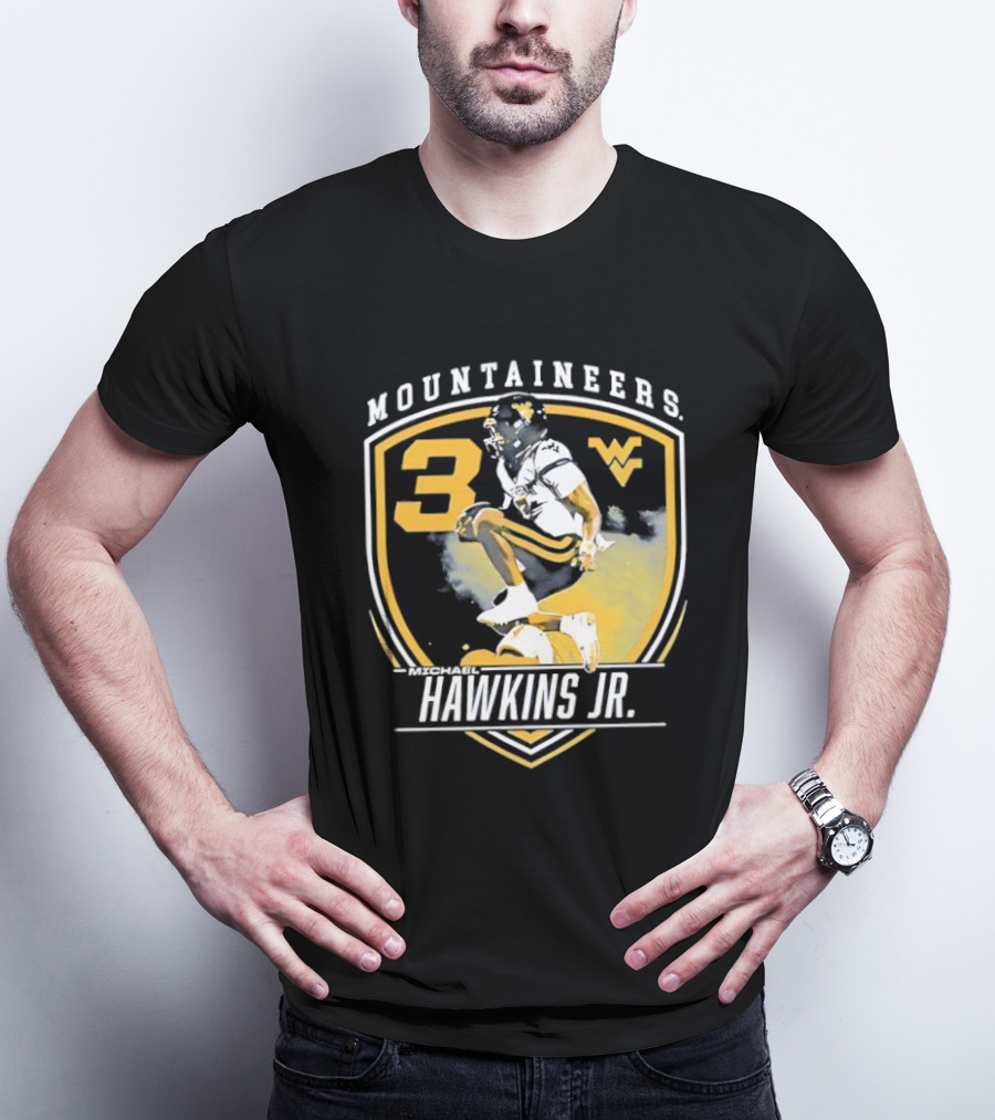 Mountaineers Hawkins Jr. 3 West Virginia WV T-Shirt