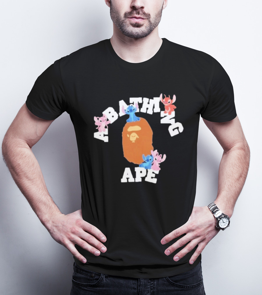 Original Bape A Bathing Ape Disney Stitch Collaboration T-Shirt