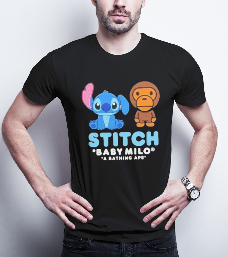 Bape X Disney Stitch Baby Milo A Bathing Ape Collab 2026 T-Shirt