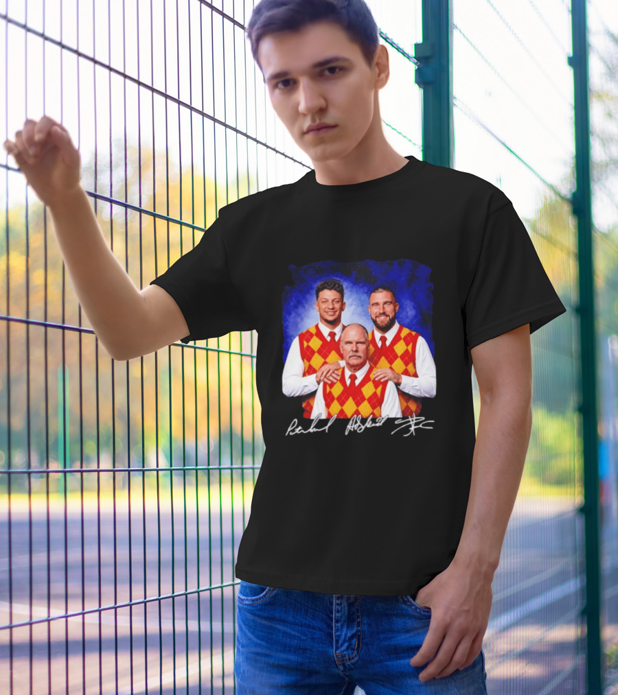 Patrick Mahomes Andy Reid Travis Kelce Kansas City Chiefs Step Brothers T-Shirt