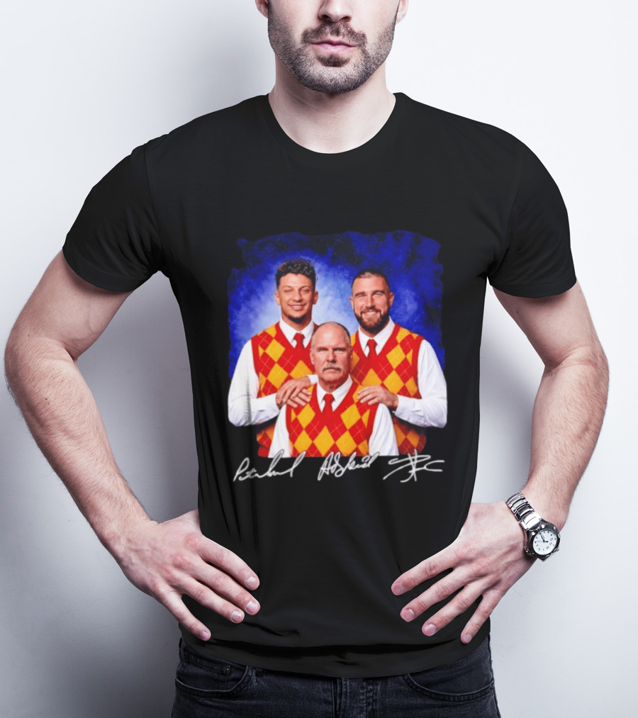 Patrick Mahomes Andy Reid Travis Kelce Kansas City Chiefs Step Brothers T-Shirt
