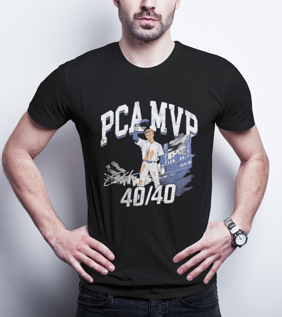 PCA MVP Pete Crow Armstrong Chicago Cubs 40 40 Club T-Shirt