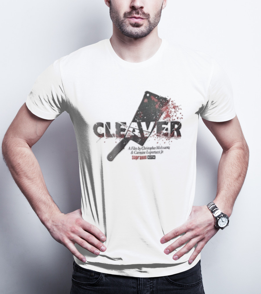 Cleaver A Film By Christopher Moltisanti And Carmine Lupertazzi Jr Sopranos Kith Blood Splatter Cleaver T-Shirt