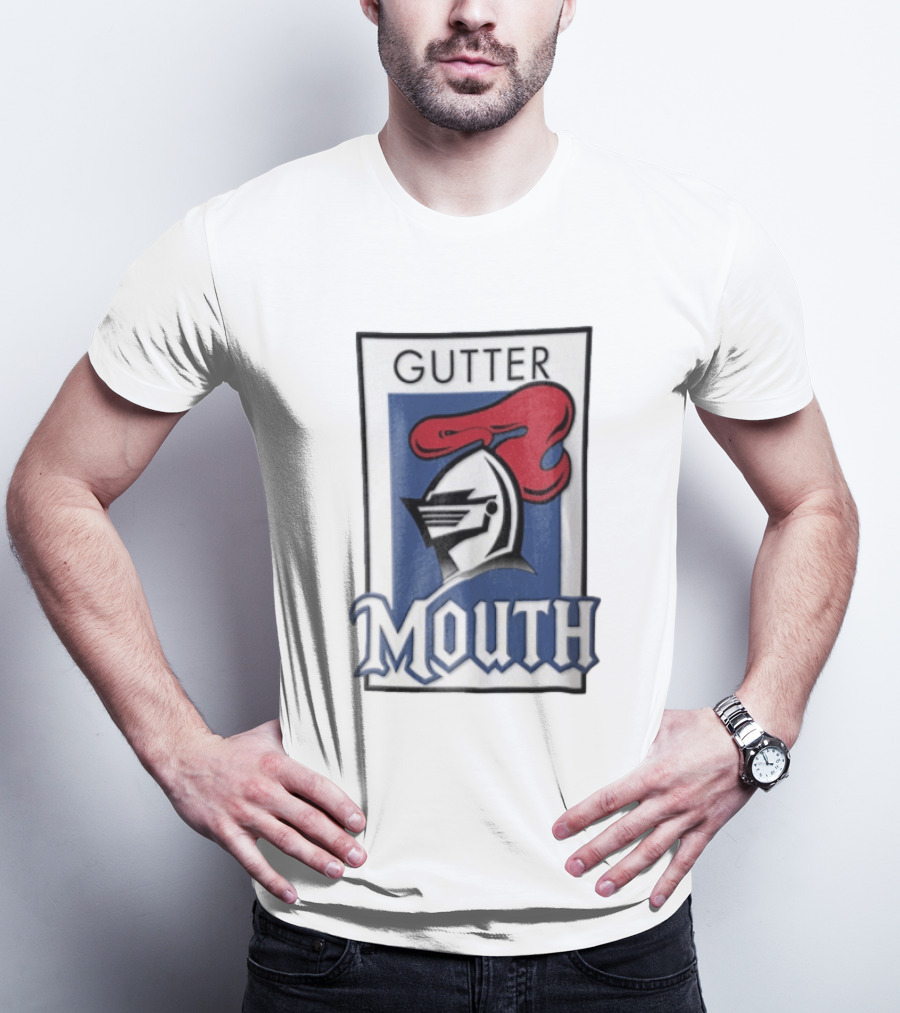 Gutter Mouth Knight Helmet Red Plume T-Shirt