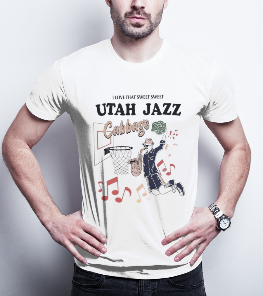 Sweet Sweet Utah Jazz Cabbage Music Basketball Player Scene T-Shirt