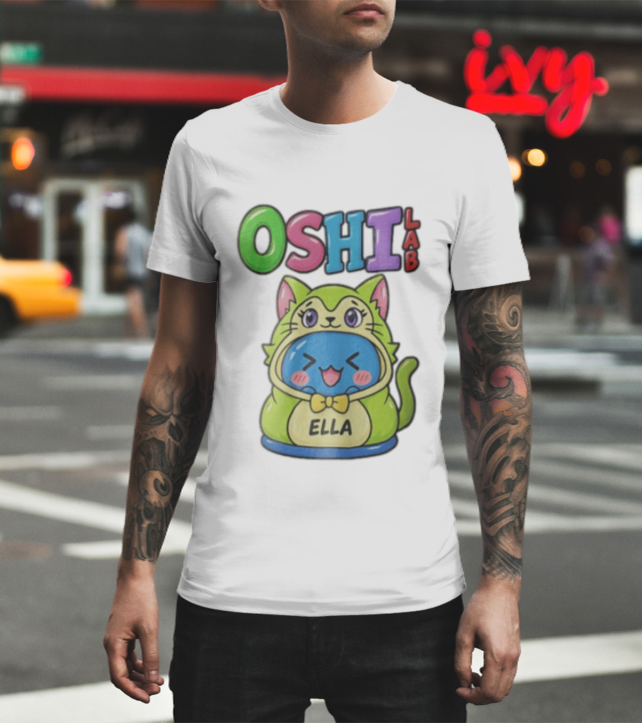 Oshi Lab Cute Cat Ella Kawaii T-Shirt