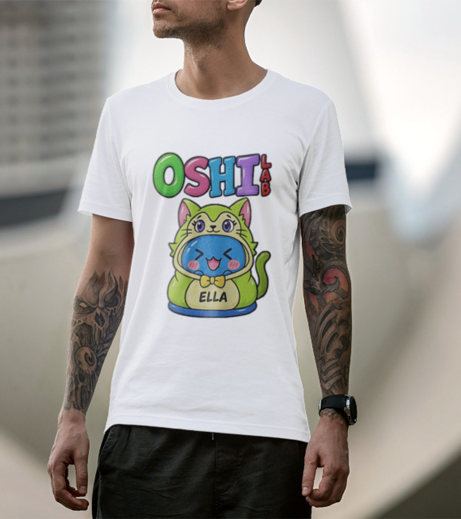 Oshi Lab Cute Cat Ella Kawaii T-Shirt