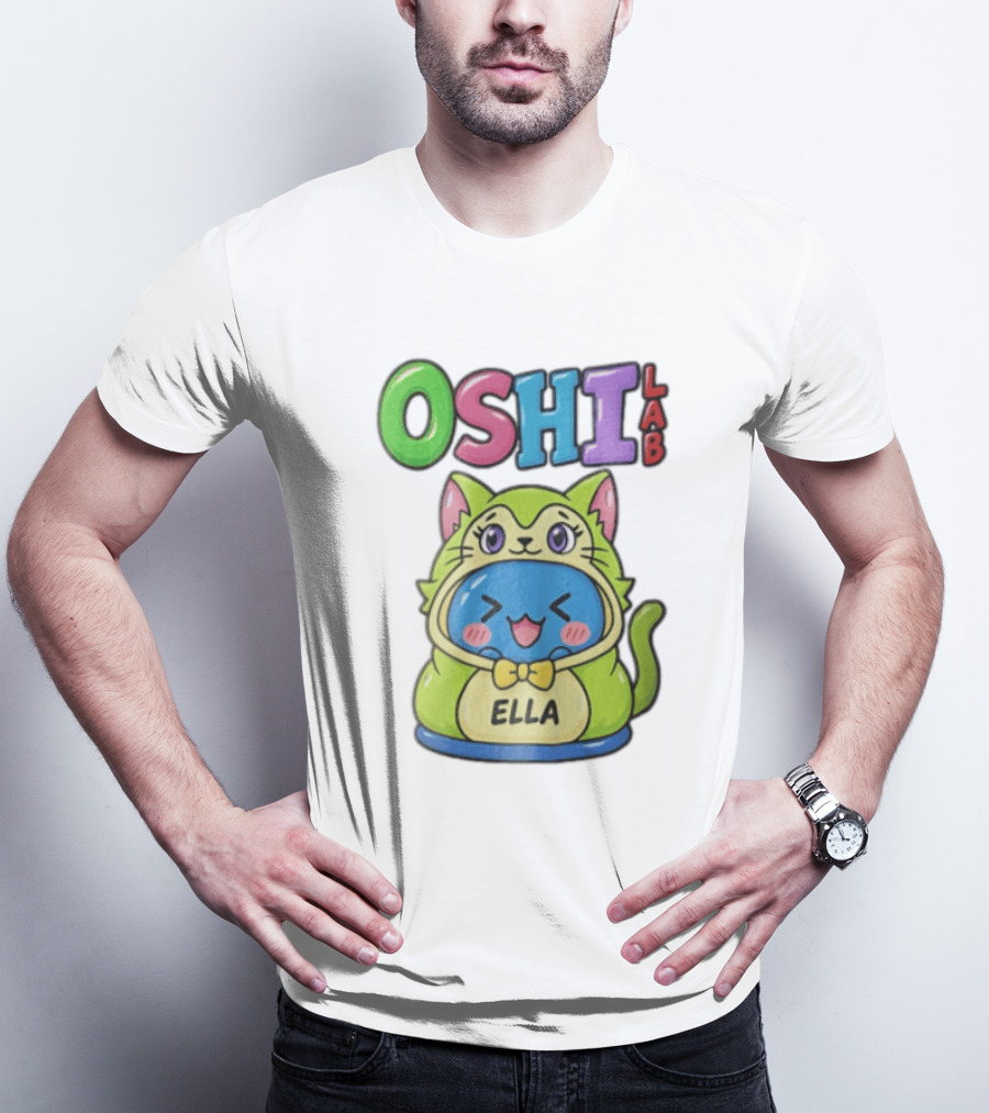 Oshi Lab Cute Cat Ella Kawaii T-Shirt
