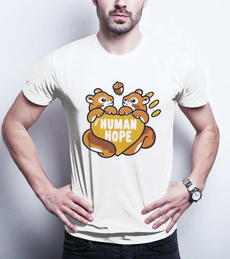 Human Hope J HOPE X Human Made Season 2 Squirrels Heart Acorn T-Shirt