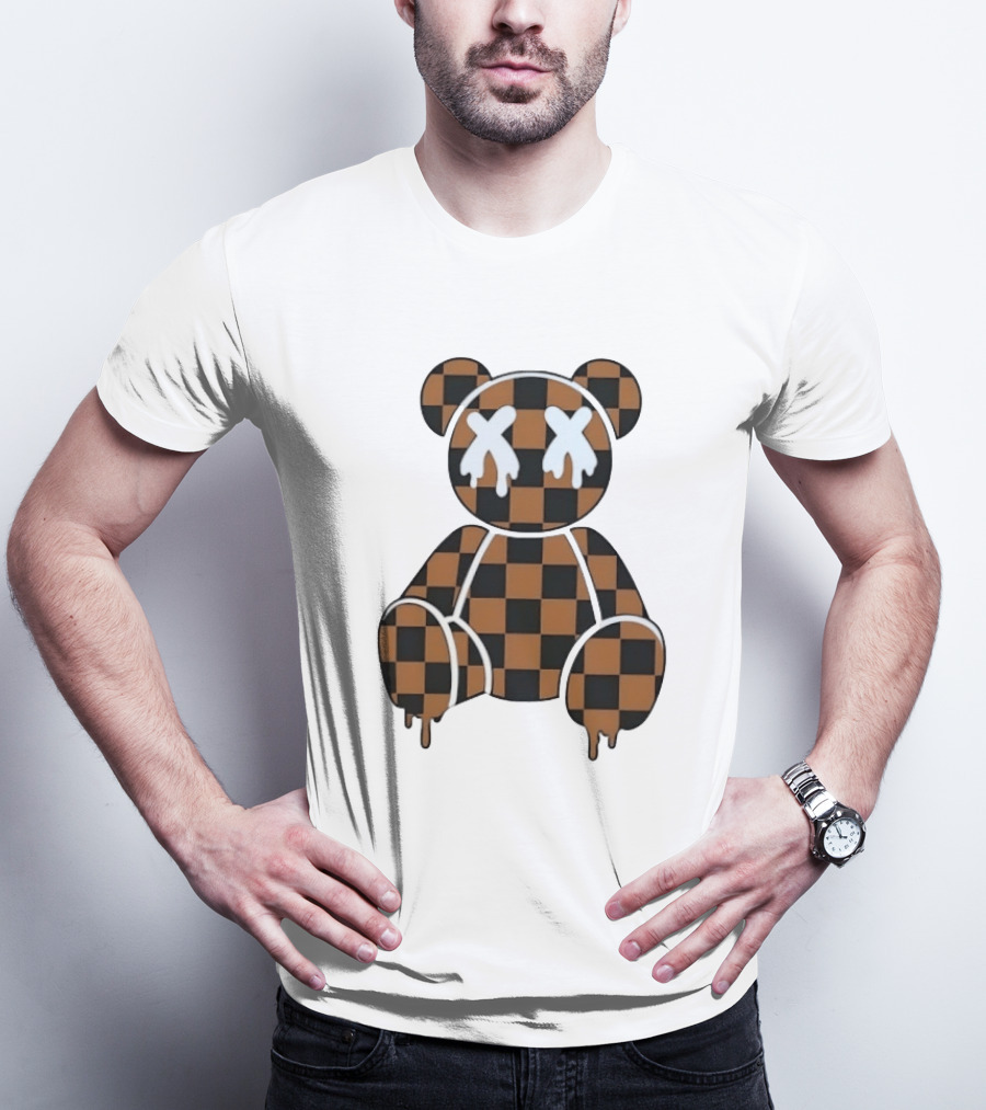 Jamie Foxx Jimmy Kimmel Live Checkered X Eyes Dripping Teddy Bear T-Shirt