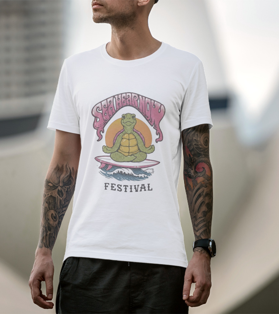 Sea Hear Now Festival September 19 & 20 2026 Asbury Park New Jersey Turtle Surfing Waves T-Shirt