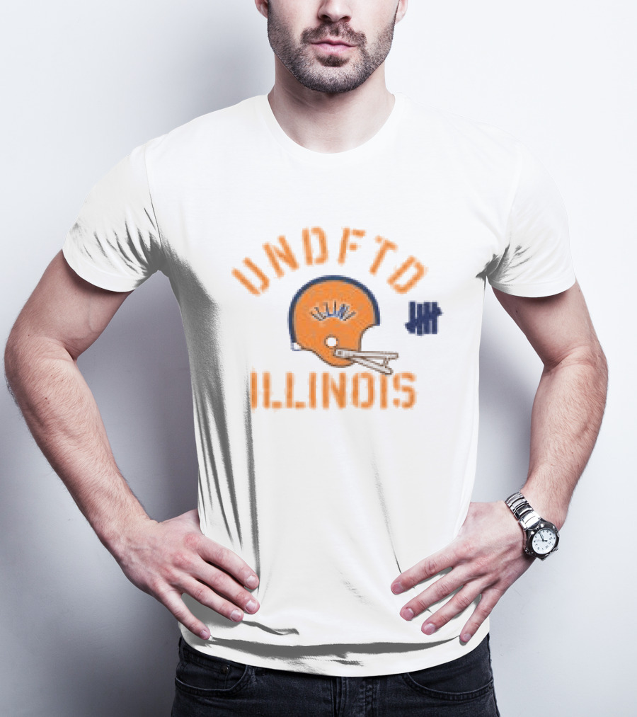 Undefeated Illinois Vintage Football Helmet And Stars T-Shirt