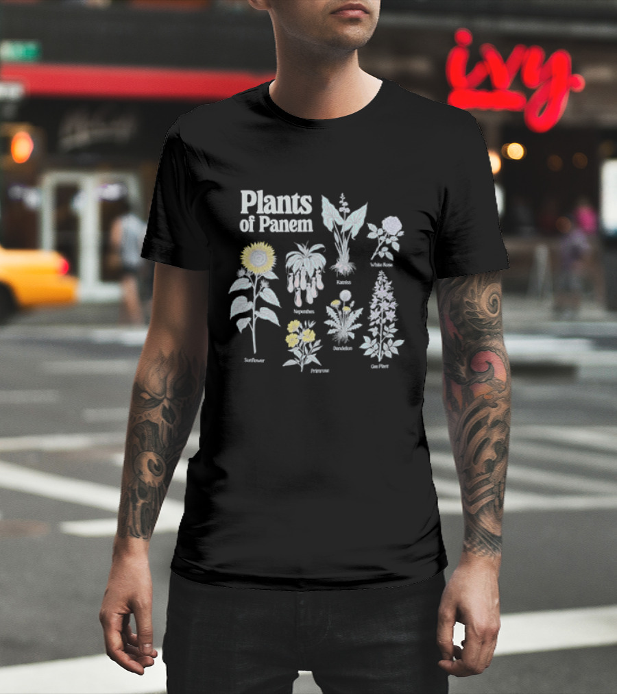 Plants Of Panem Sunflower Rue Primrose Katniss Dandelion Nightlock T-Shirt