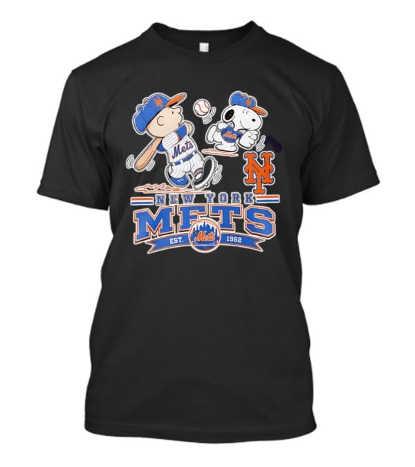Charlie Brown Snoopy New York Mets Baseball Est 1962 T-Shirt