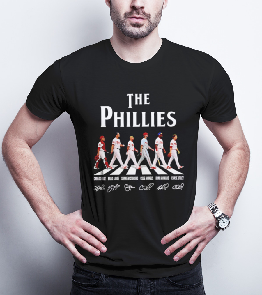 Philadelphia Phillies Abbey Road Player Signatures T-Shirt