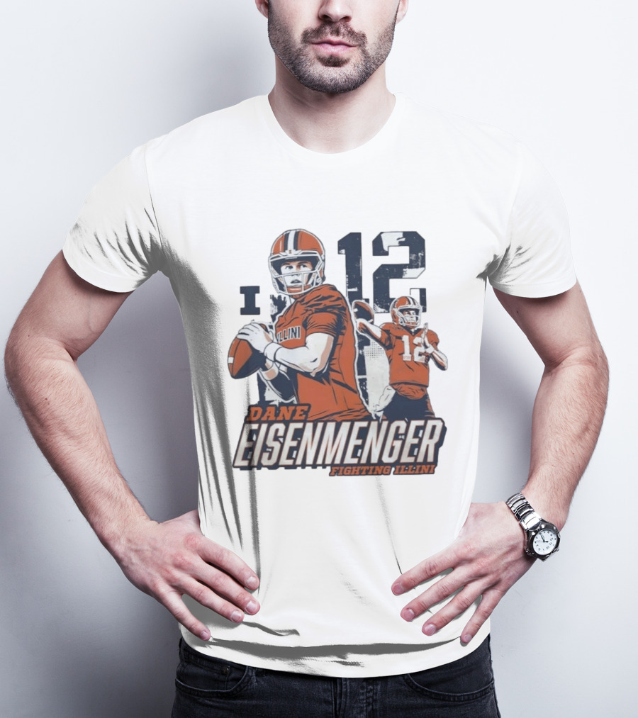 Dane Eisenmenger No 12 Illinois Fighting Illini Football T-Shirt