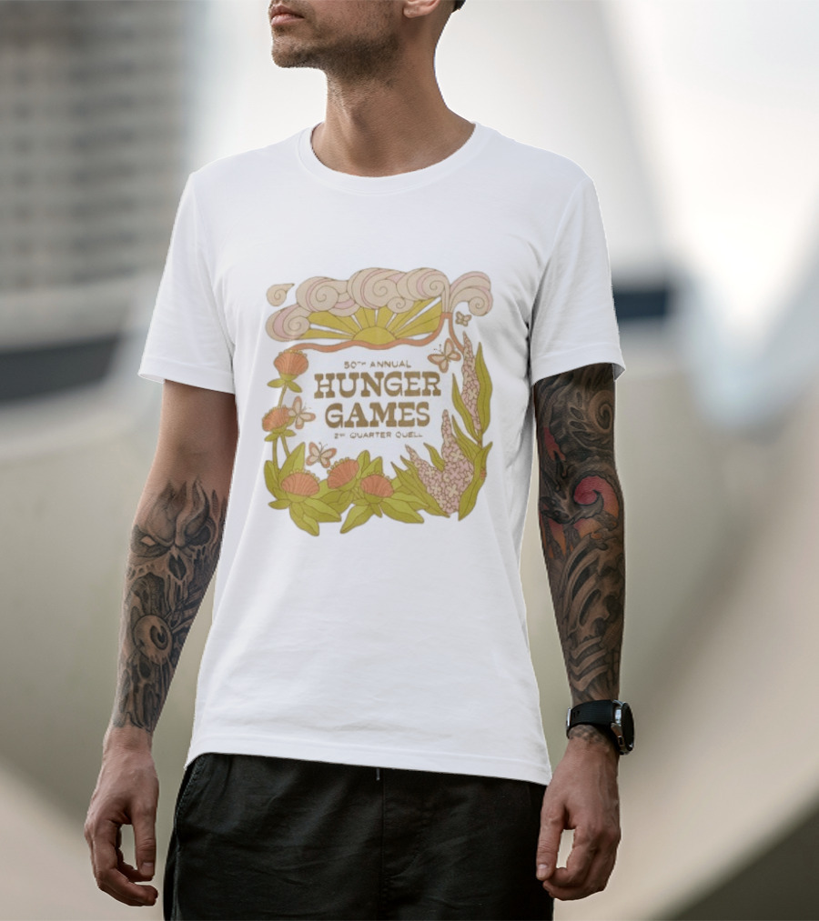 50th Annual Hunger Games 2nd Quarter Quell Floral Sun T-Shirt