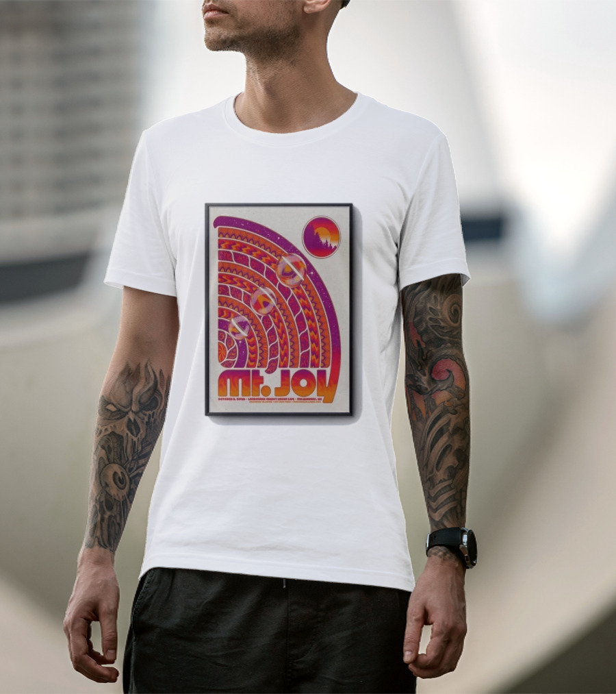 MT. Joy October 2 2026 Landmark Credit Union Live Milwaukee WI Psychedelic Sunset T-Shirt