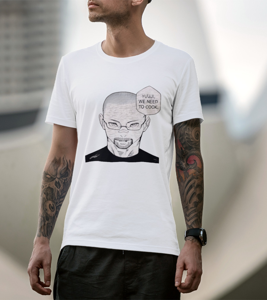 Satoru Gojo Walter White Crossover YUUJI WE NEED TO COOK Anime Manga Fusion T-Shirt