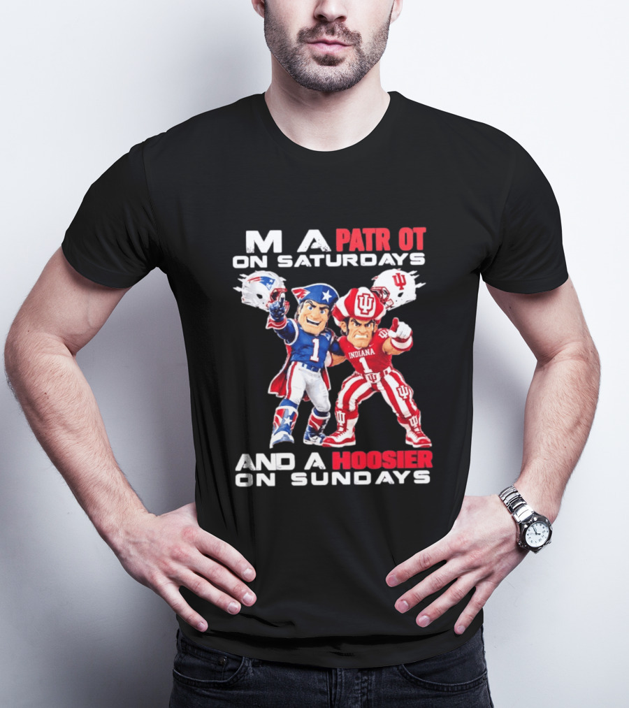 Patriot And Hoosier Football Saturdays Sundays Mascots T-Shirt