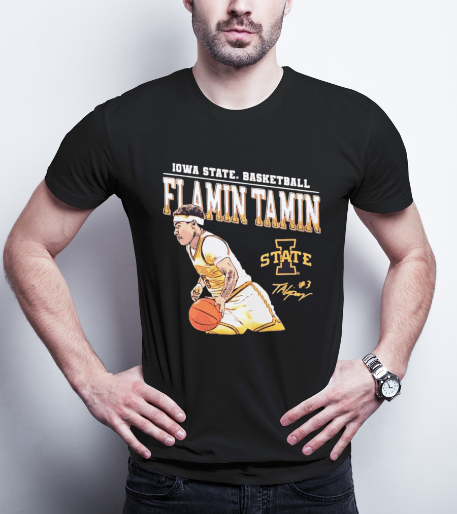 Iowa State Basketball Flamin Tamin Lipsey #3 T-Shirt