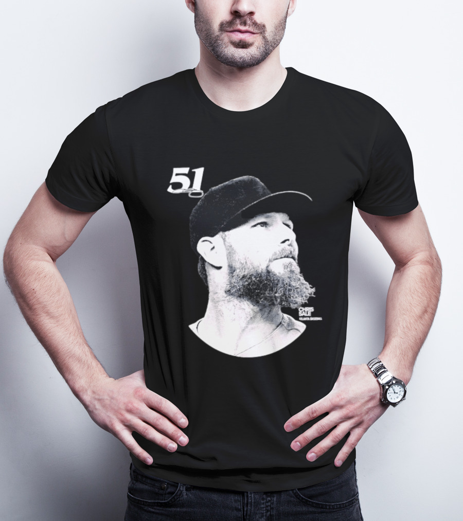 Chris Sale 51 Atlanta Braves Lineage Series T-Shirt