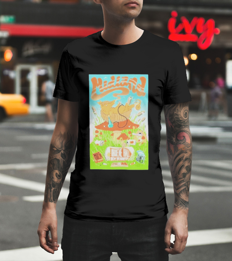 Midland Gruene Hall New Braunfels May 31 June 1 Armadillo On Mushroom T-Shirt