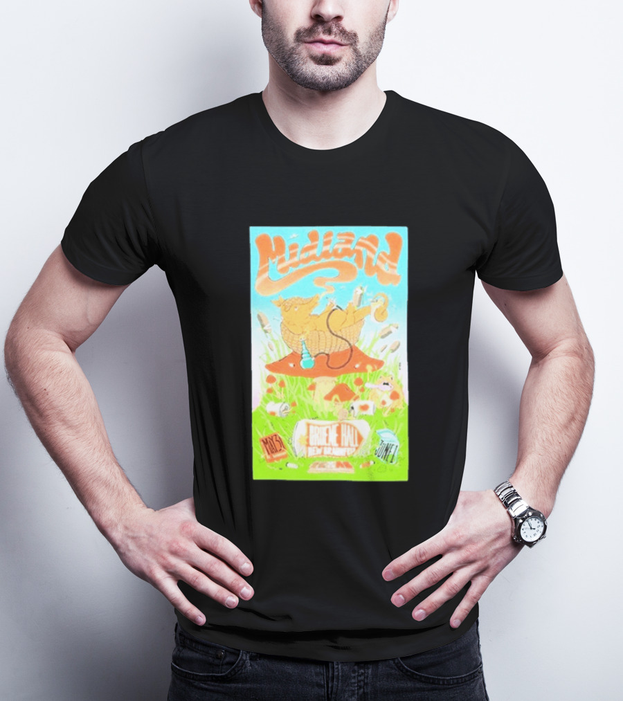 Midland Gruene Hall New Braunfels May 31 June 1 Armadillo On Mushroom T-Shirt