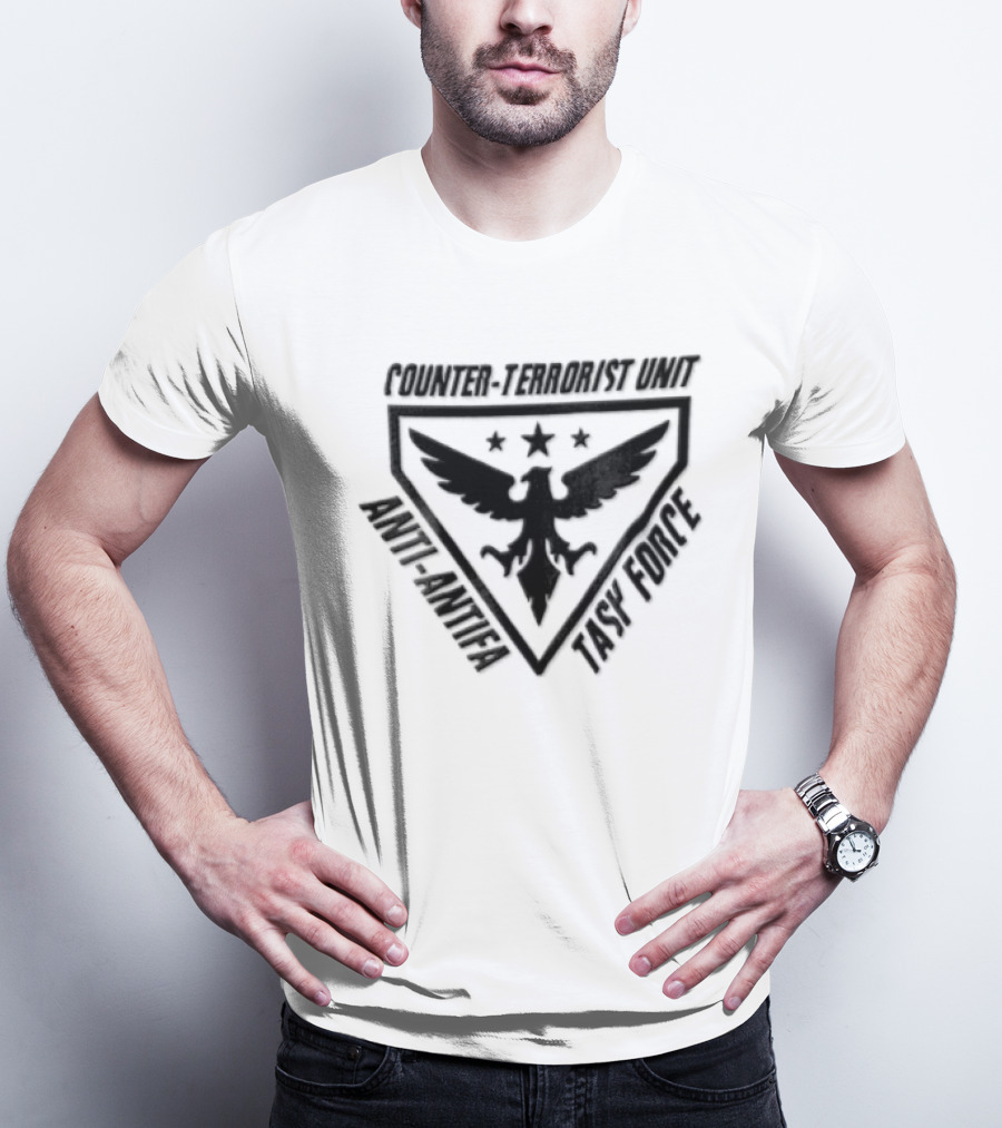 Counter Terrorist Unit Anti Antifa Task Force Eagle T-Shirt