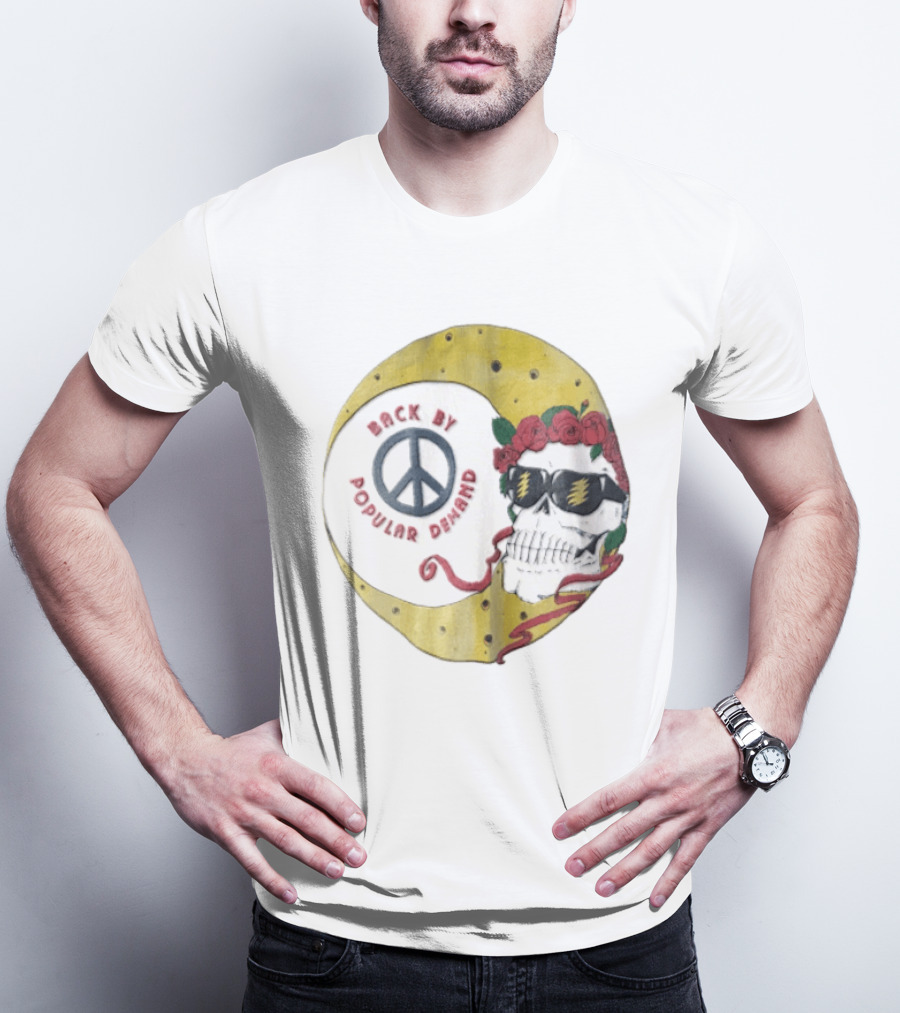 Back By Popular Demand Skull Sunglasses Lightning Peace Roses T-Shirt