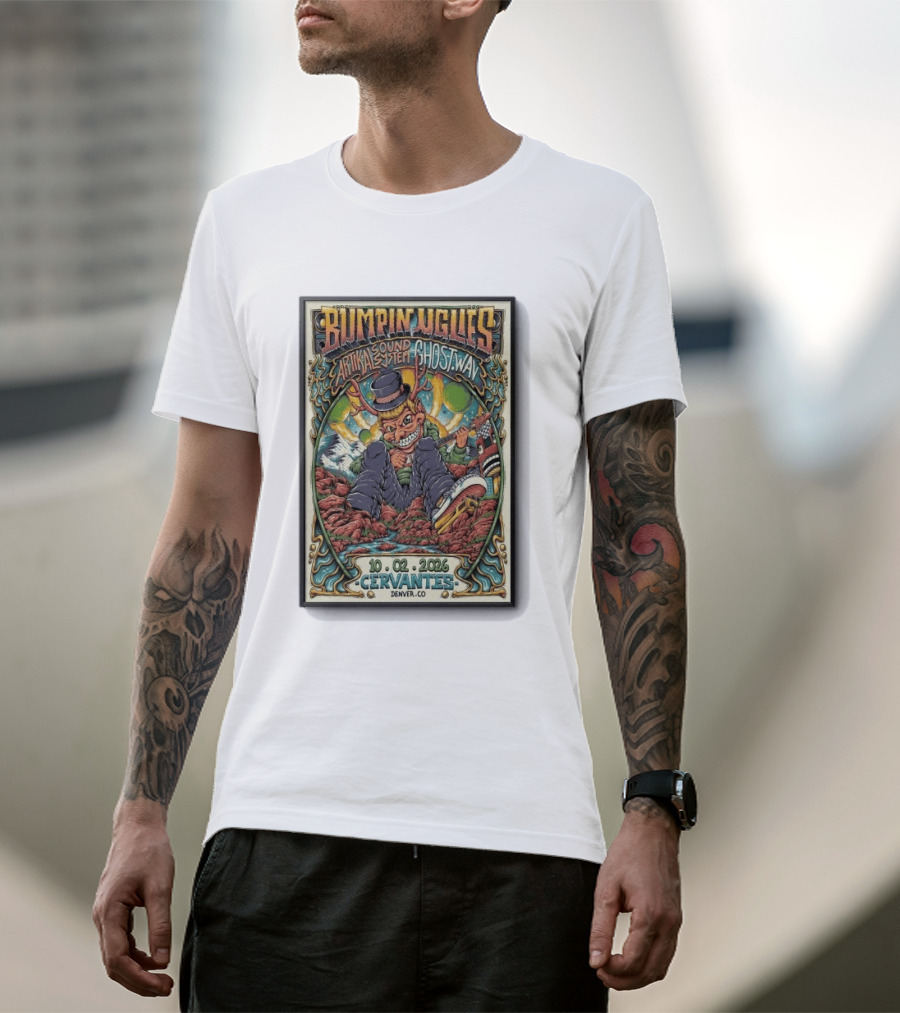 Bumpin Uglies Artikal Sound System Ghost.Wav Concert 10 02 2026 Cervantes Denver CO T-Shirt