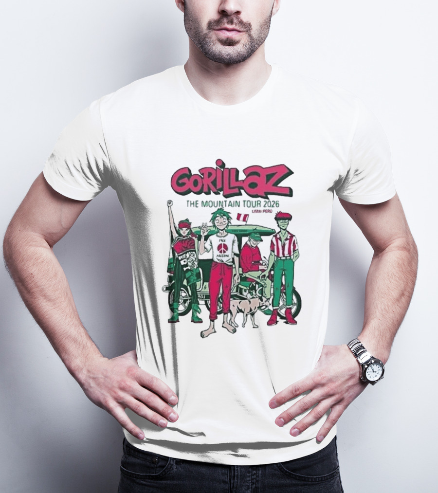Gorillaz The Mountain Tour Lima Peru 2026 Arena 1 Park November 23 T-Shirt