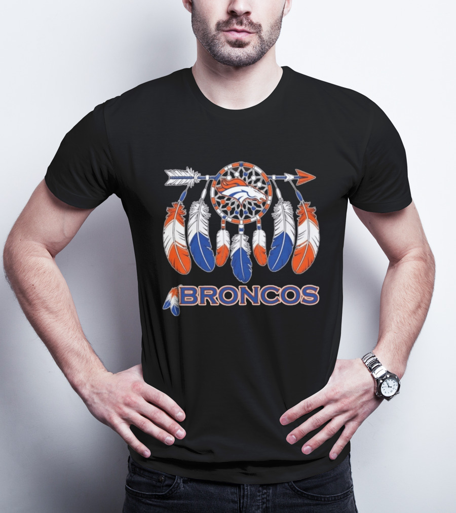 Denver Broncos Dreamcatcher Feather Arrow Team Spirit T-Shirt