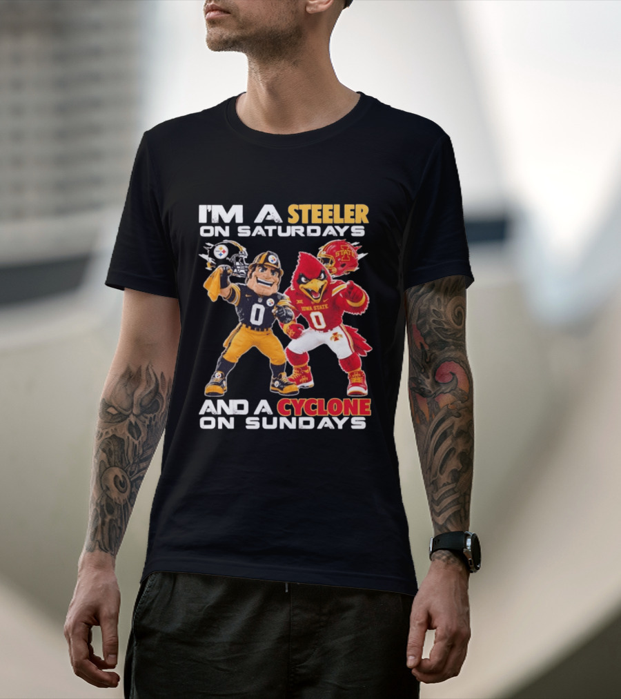 I'm A Steeler On Saturdays And A Cyclone On Sundays T-Shirt