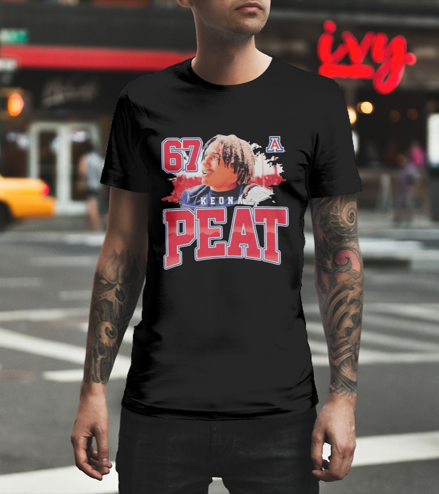 Keona Peat 67 Arizona Wildcats NCAA Football T-Shirt