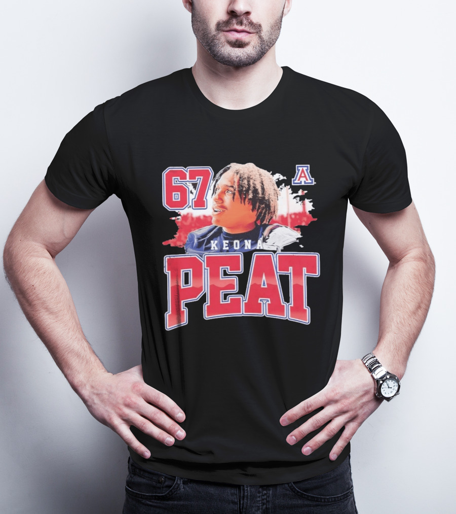 Keona Peat 67 Arizona Wildcats NCAA Football T-Shirt