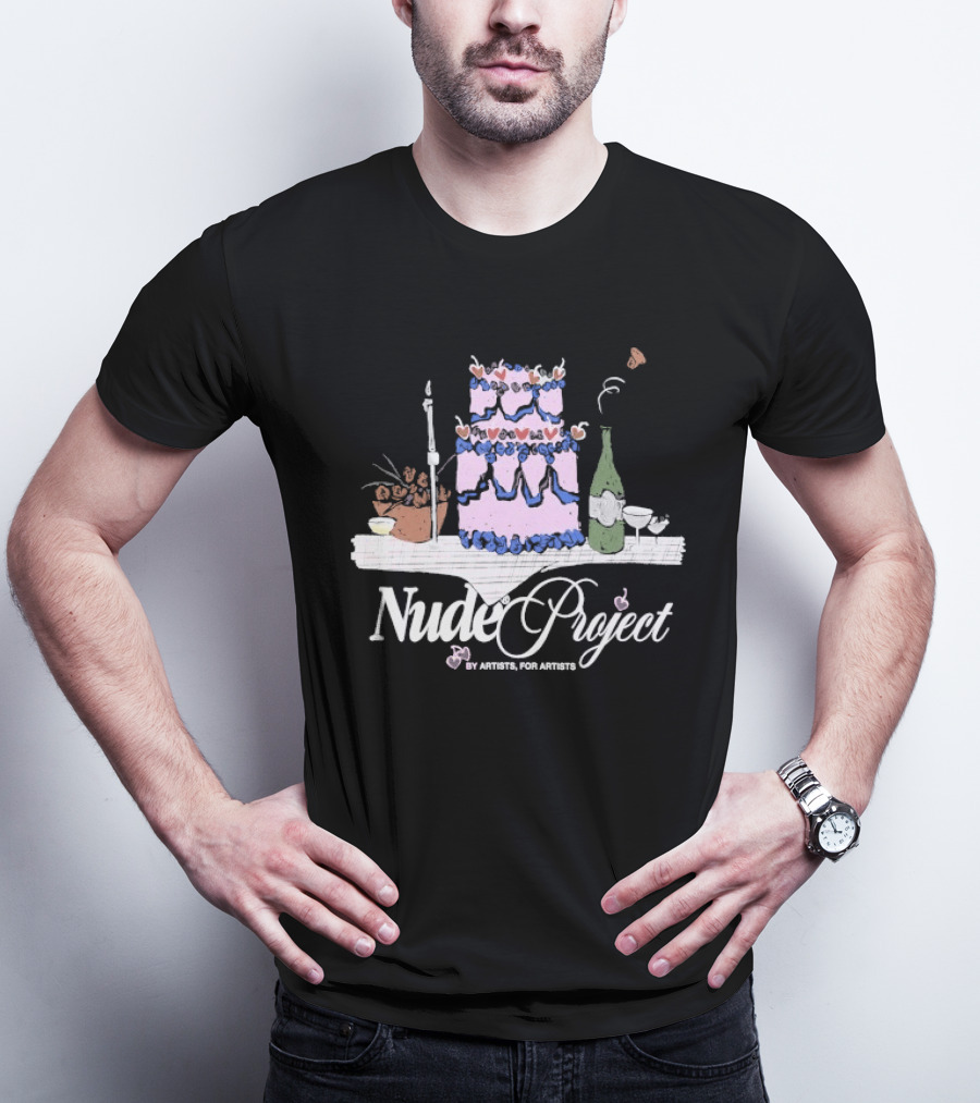 Nude Project By Artists For Artists Cake And Wine Ensemble T-Shirt