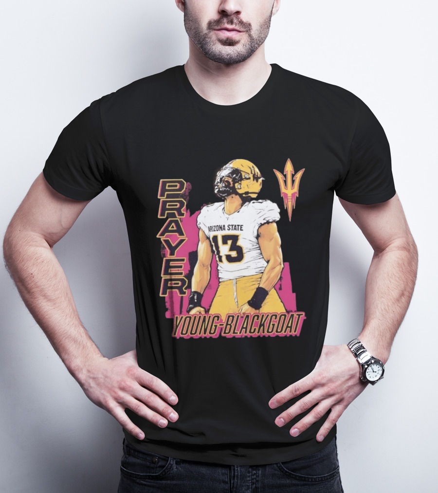 Prayer Young Blackgoat 13 Arizona State Sun Devils Football T-Shirt
