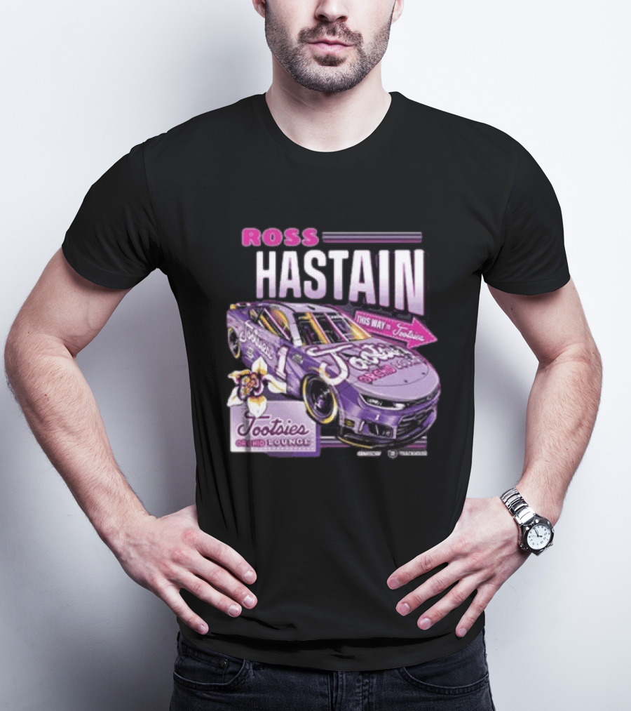 Ross Chastain Tootsies Orchid Lounge Trackhouse Racing Car #1 Racing Team T-Shirt