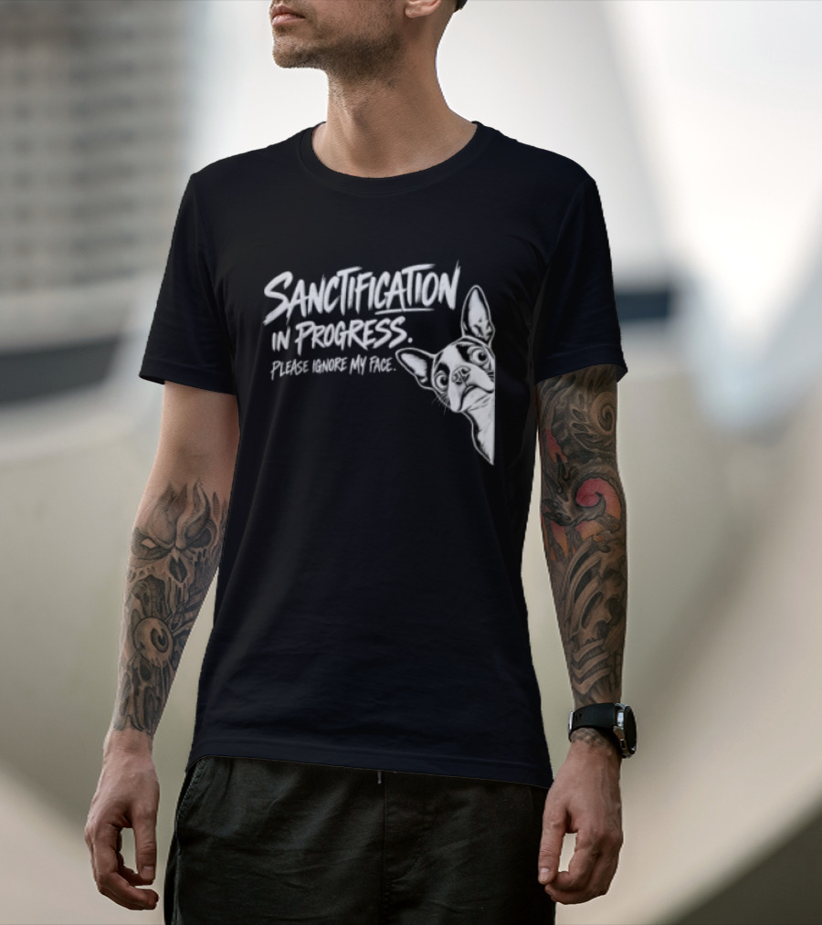 Sanctification In Progress Please Ignore My Face Funny Animal T-Shirt