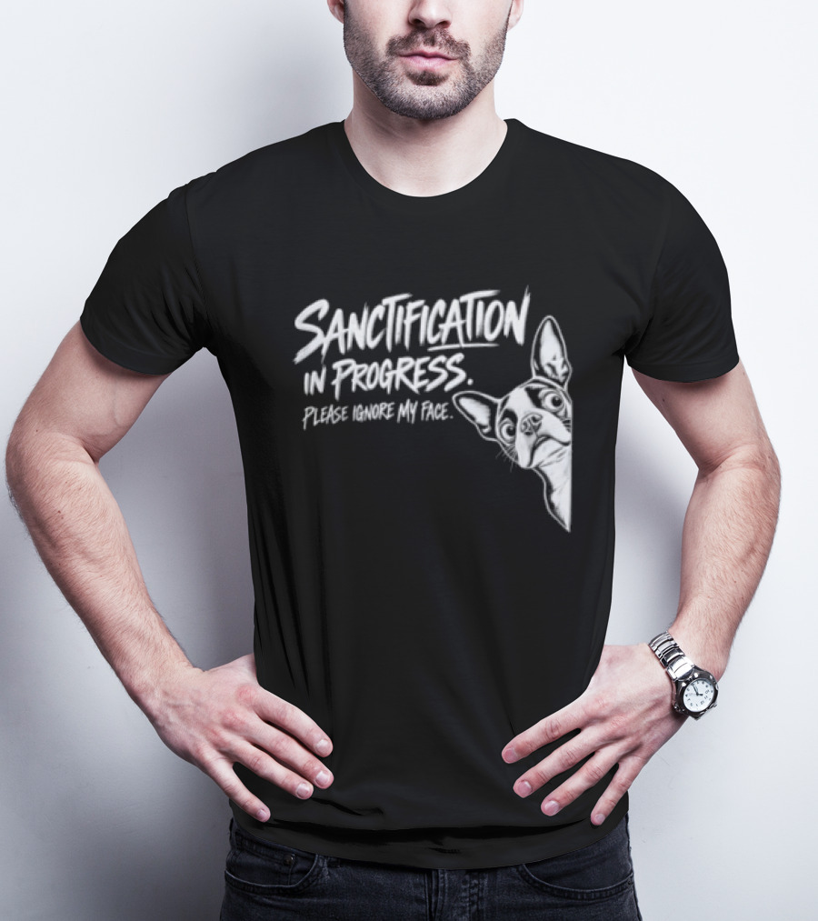 Sanctification In Progress Please Ignore My Face Funny Animal T-Shirt