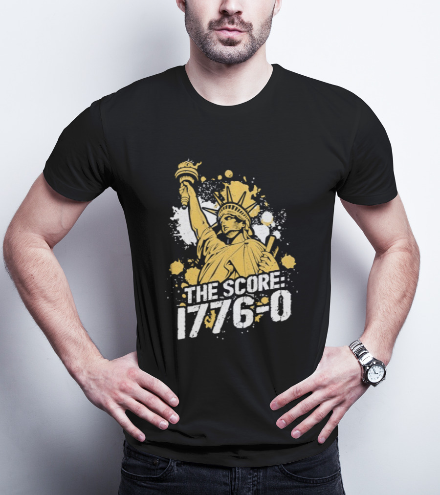 The Fat Electrician Statue Of Liberty 1776 0 Score T-Shirt