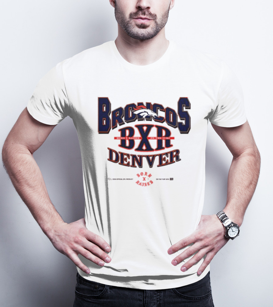 Born X Raised Broncos BXR Denver Collab White T-Shirt