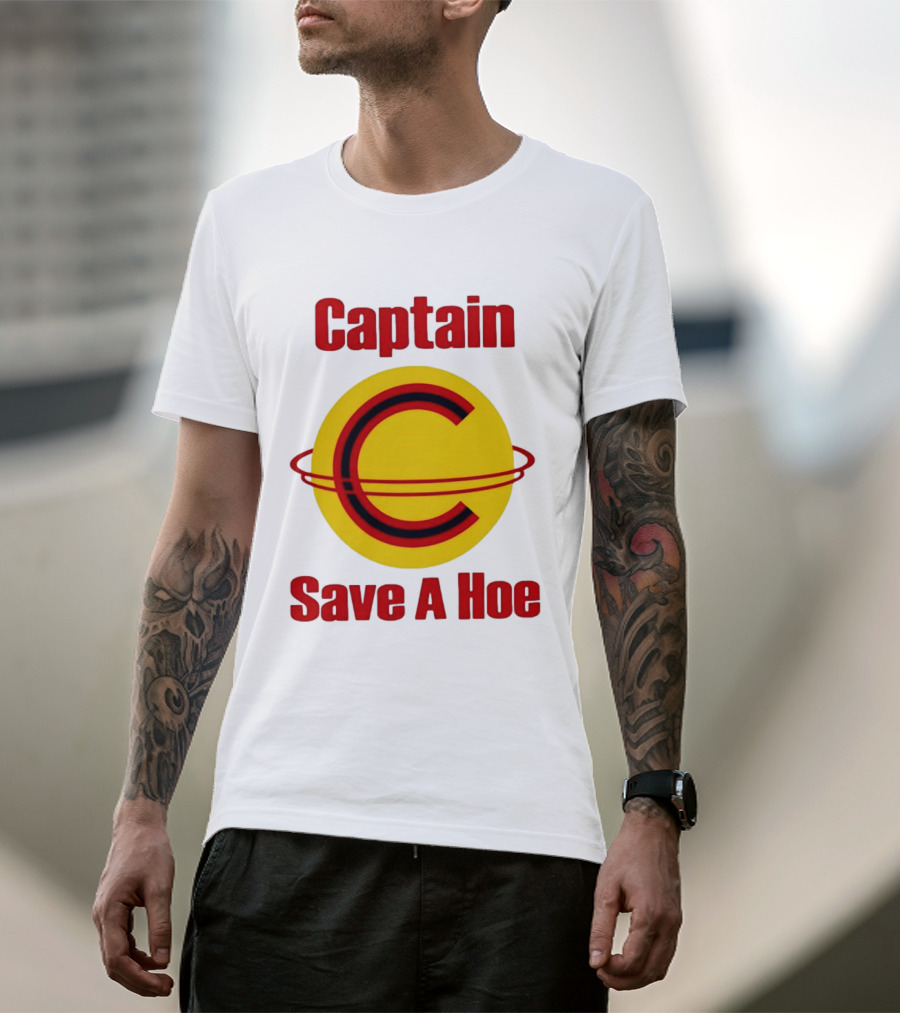 Captain Save A Hoe Humor Yellow C T-Shirt