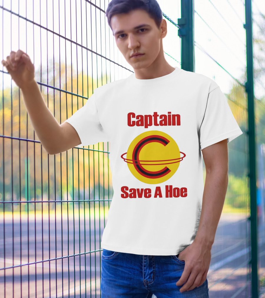 Captain Save A Hoe Humor Yellow C T-Shirt