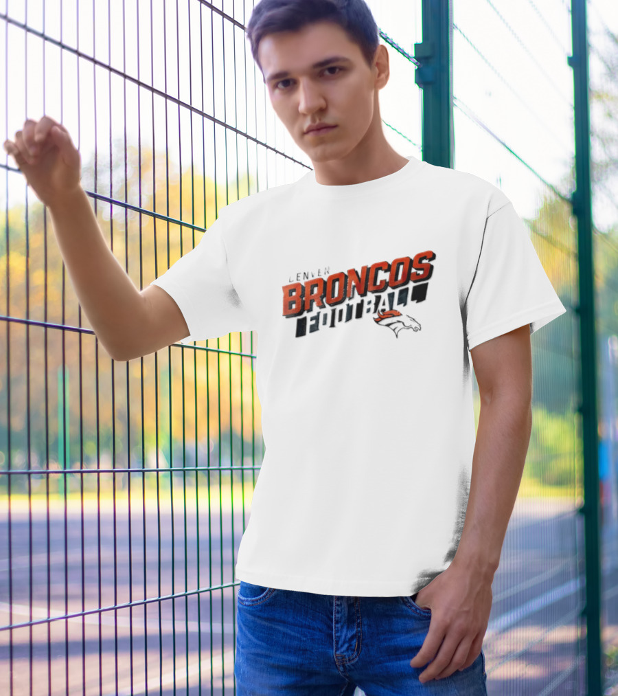 Denver Broncos Team Name NFL Football Broncos T-Shirt