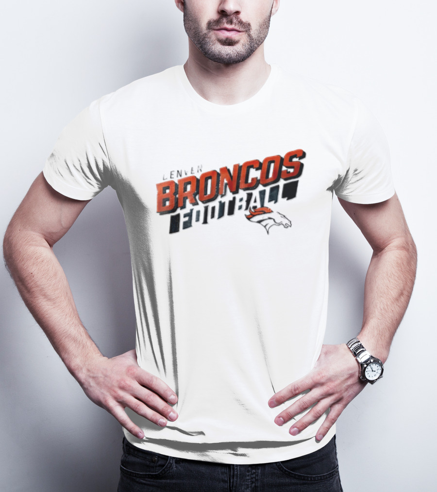 Denver Broncos Team Name NFL Football Broncos T-Shirt