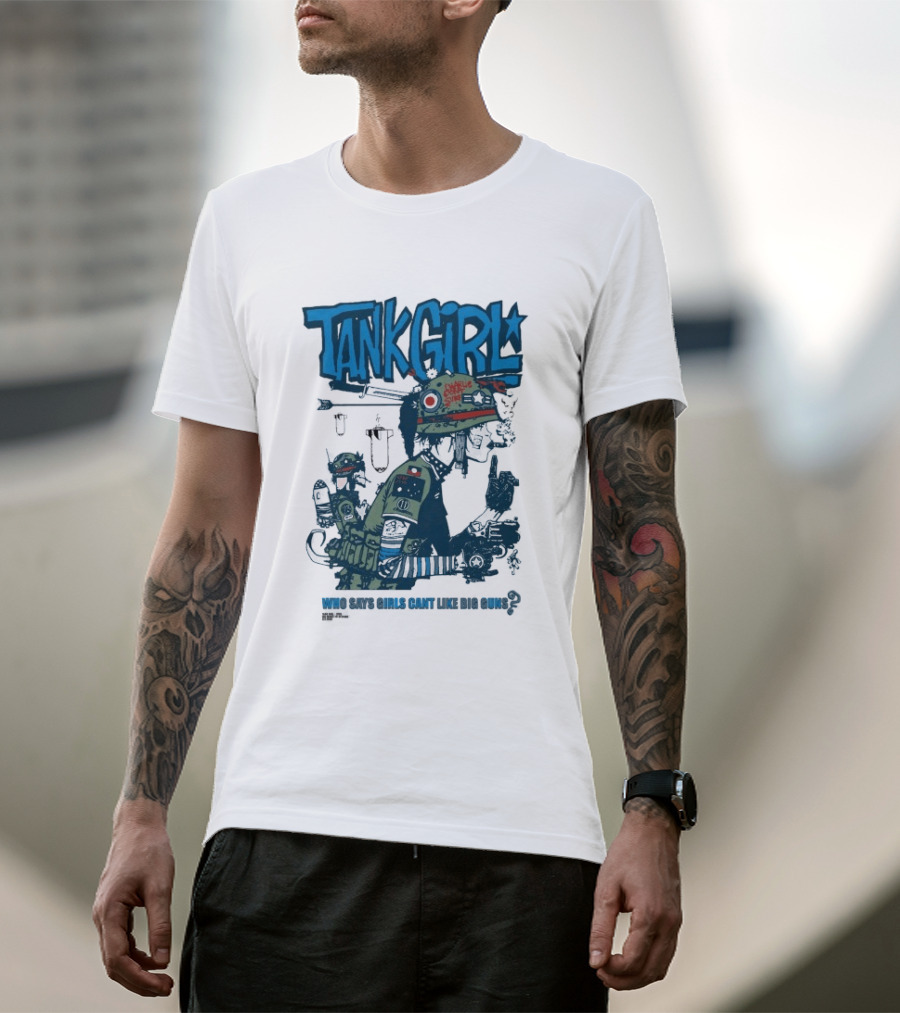Tank Girl Charlie Don't Surf Who Says Girls Can't Like Big Guns T-Shirt