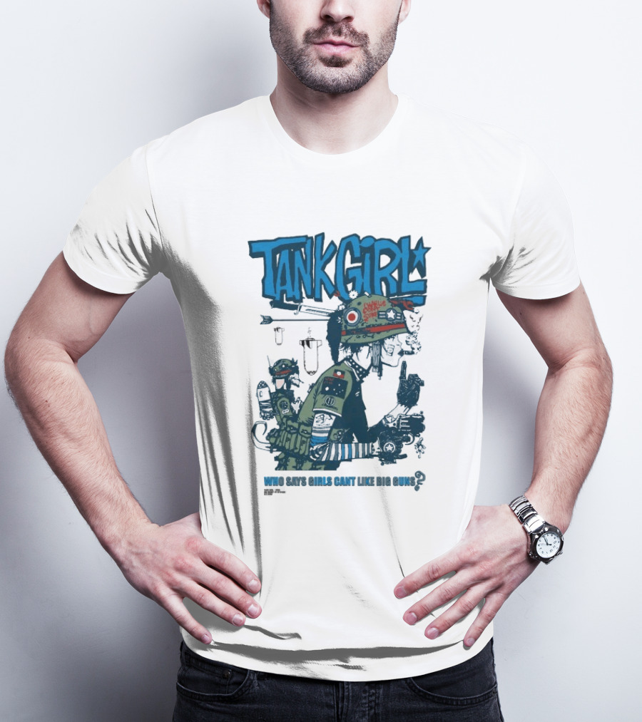 Tank Girl Charlie Don't Surf Who Says Girls Can't Like Big Guns T-Shirt