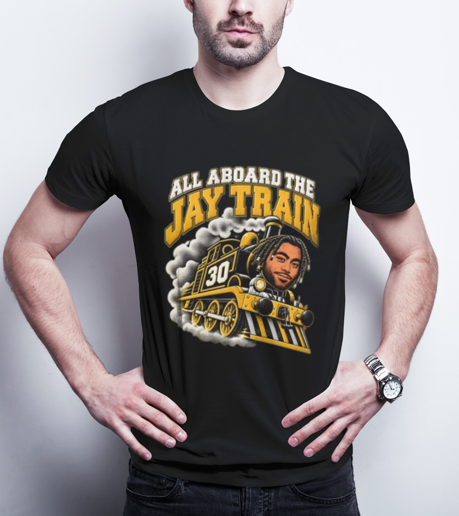 All Aboard The Jay Train 30 Steam Engine Train T-Shirt